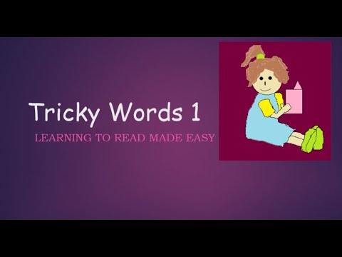 LEARN TO READ AND SPELL: Tricky Words 1 for kids / READING MADE EASY / Educational Video 2020