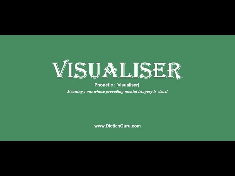 visualiser: Pronounce visualiser with Meaning, Phonetic, Synonyms and Sentence Examples