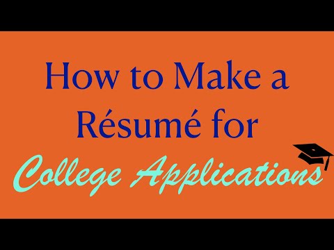 How to Make a Resume for College Applications | Coach Hall Writes