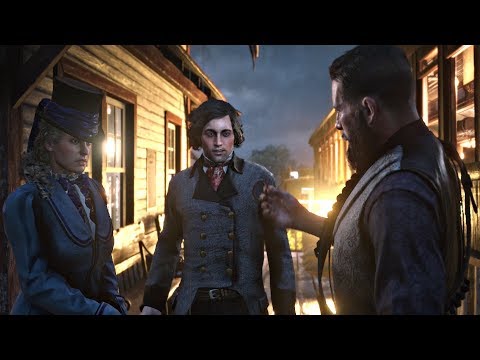 Red Dead Redemption 2 - Arthur Helps Braithwaite Couple Escape City & Rides Train (RDR2 2018)
