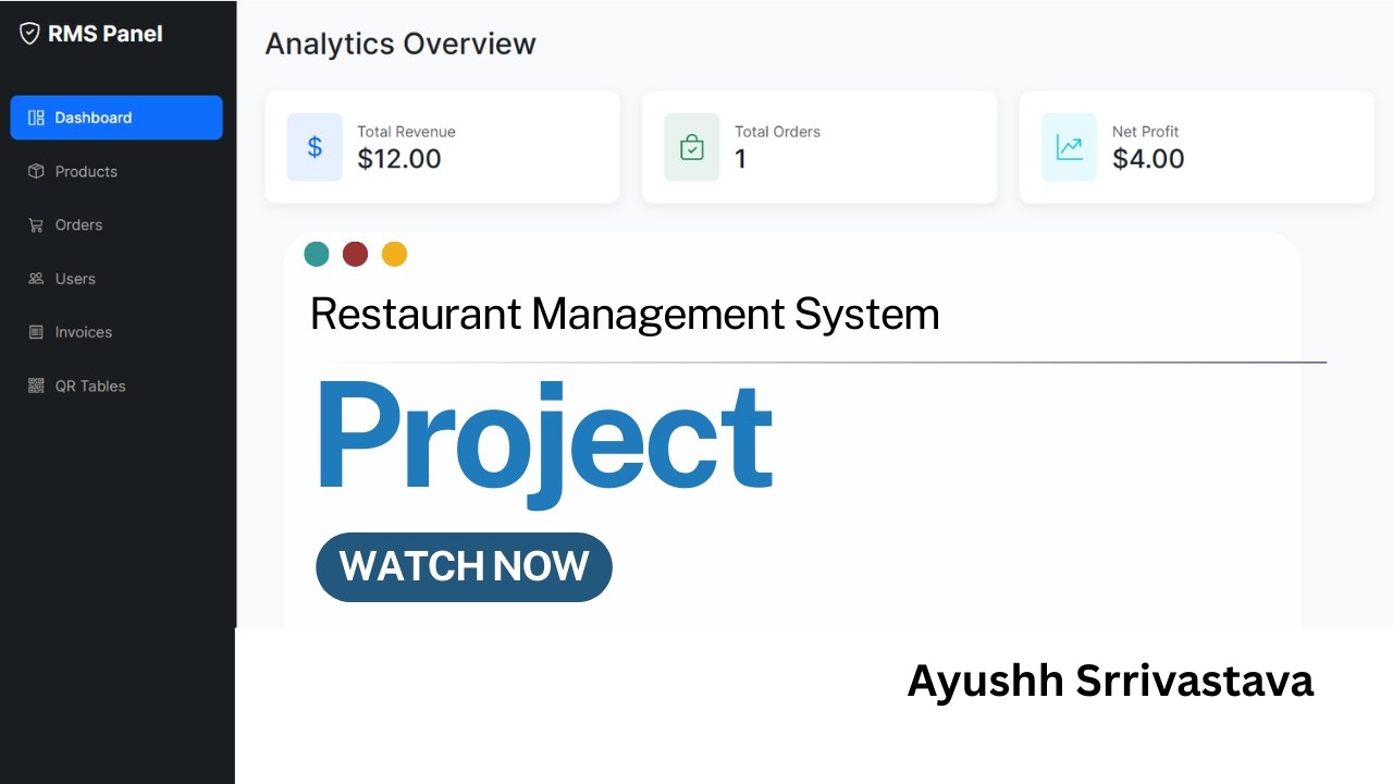 Modern Restaurant Management System using Python Flask & SQL | Full Project Demo