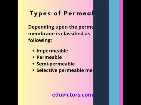 Biology Quiz 20 - What is permeability? What are its types? #biologyquiz #biology