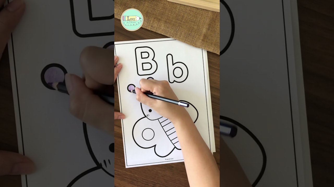 Cute Alphabet Coloring Pages (Coloring Book) for Kids, Preschool Craft Activities