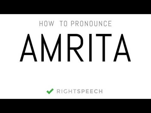 Amrita - How to pronounce Amrita - Indian Girl Name