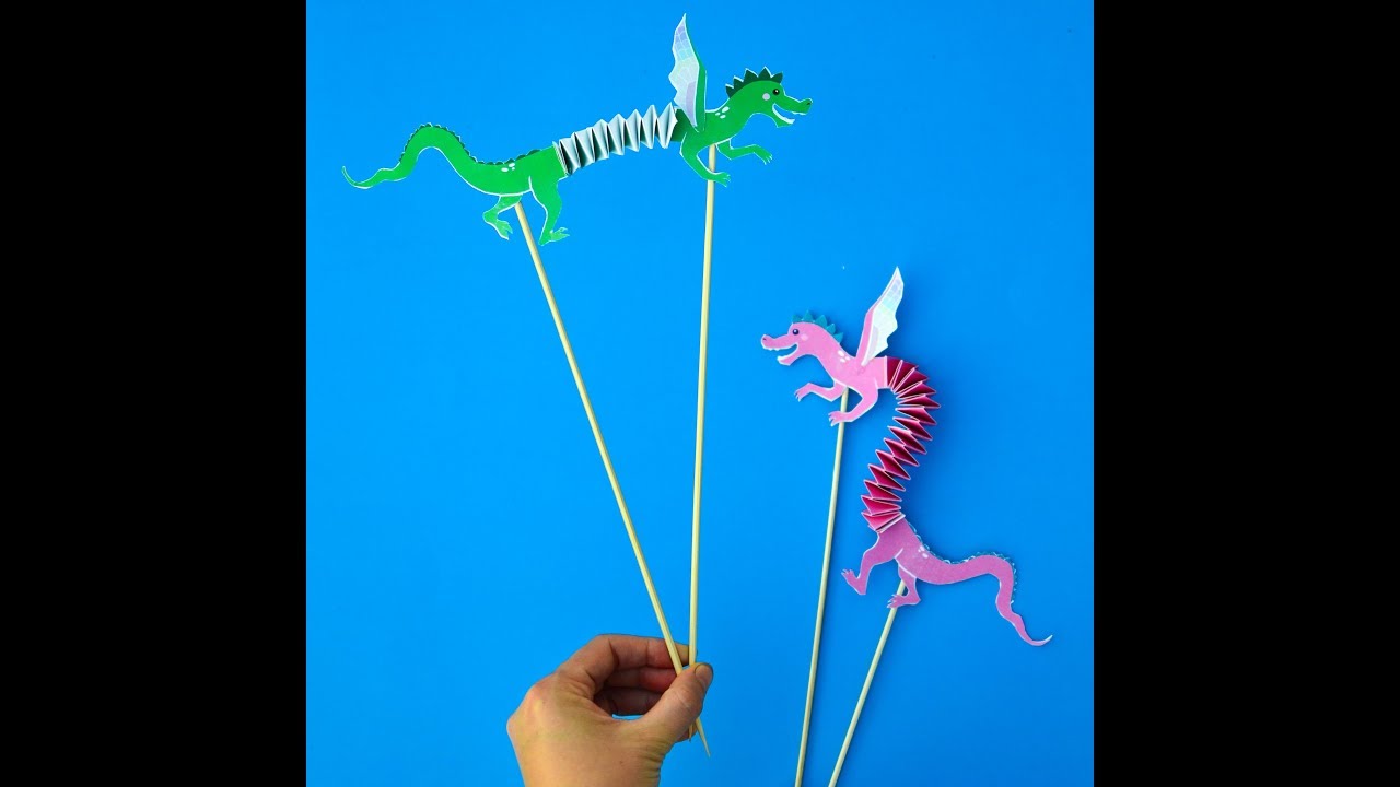 Make an Articulated Dragon Puppet Craft