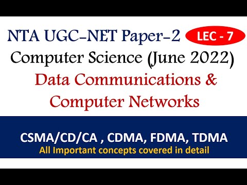 CSMA/CD; CSMA/CA ; CDMA; FDMA; TDMA Video Lecture - Crash Course for ...