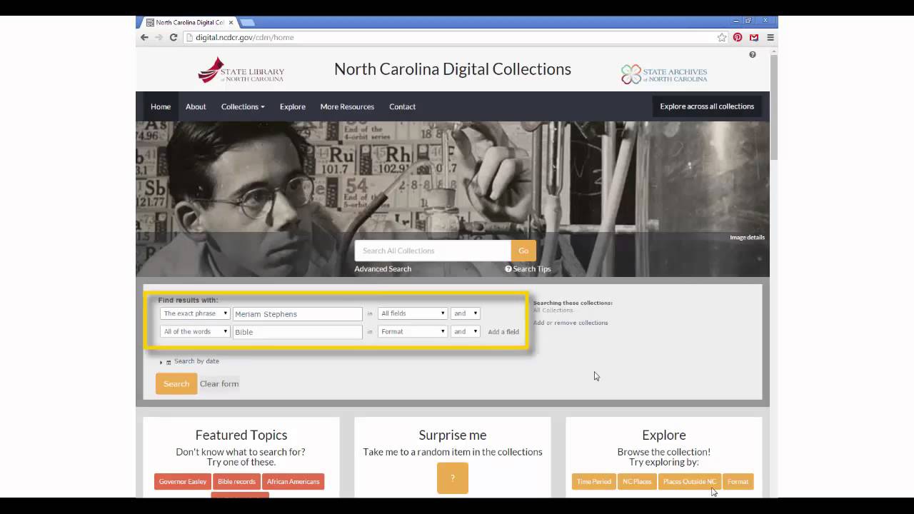 NC Digital Collections: Tips to Get Started