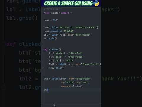 π CREATE GUI USING PYTHON π #shorts #python #pythonshorts
