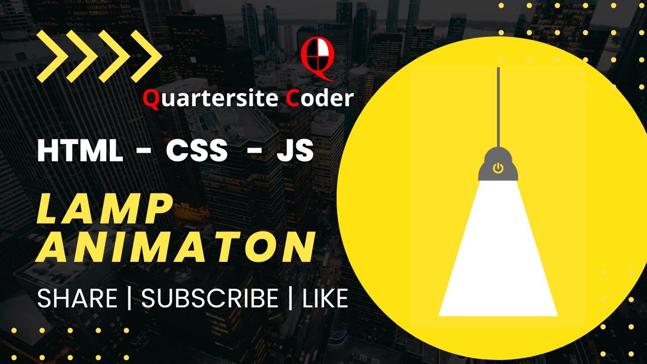 Lamp Animation using HTML, CSS & JavaScript