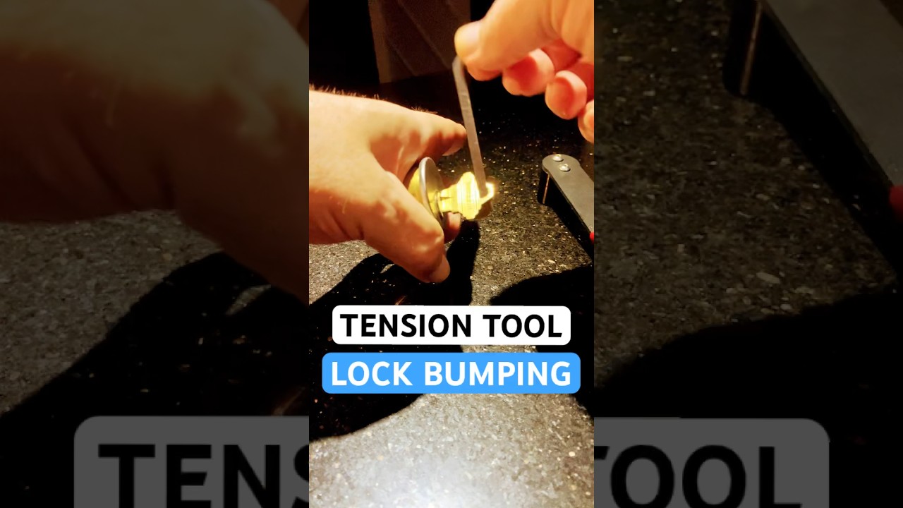 LOCK BUMPING with a Tension Tool! #lockpicking #locksport #tip #lock