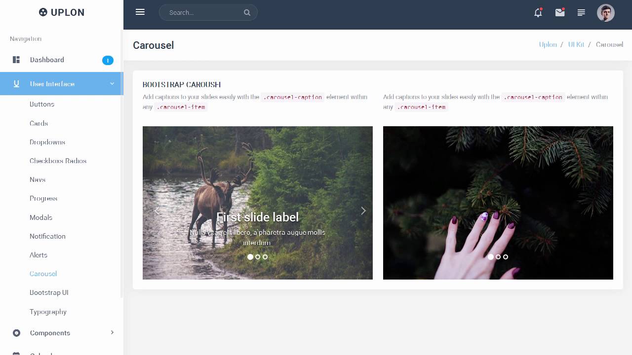 Uplon - Responsive Bootstrap 4 Web App Kit - Site Templates Download