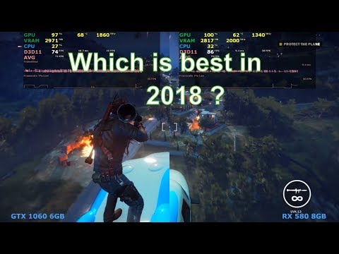 GTX 1060 6gb vs RX 580 8gb , 1080p , Tested in 12 Games