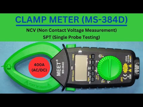 Meet Digital Clamp Meter | MS-384D | Terminator Brand | with NCV and SPT features | Multimeter |