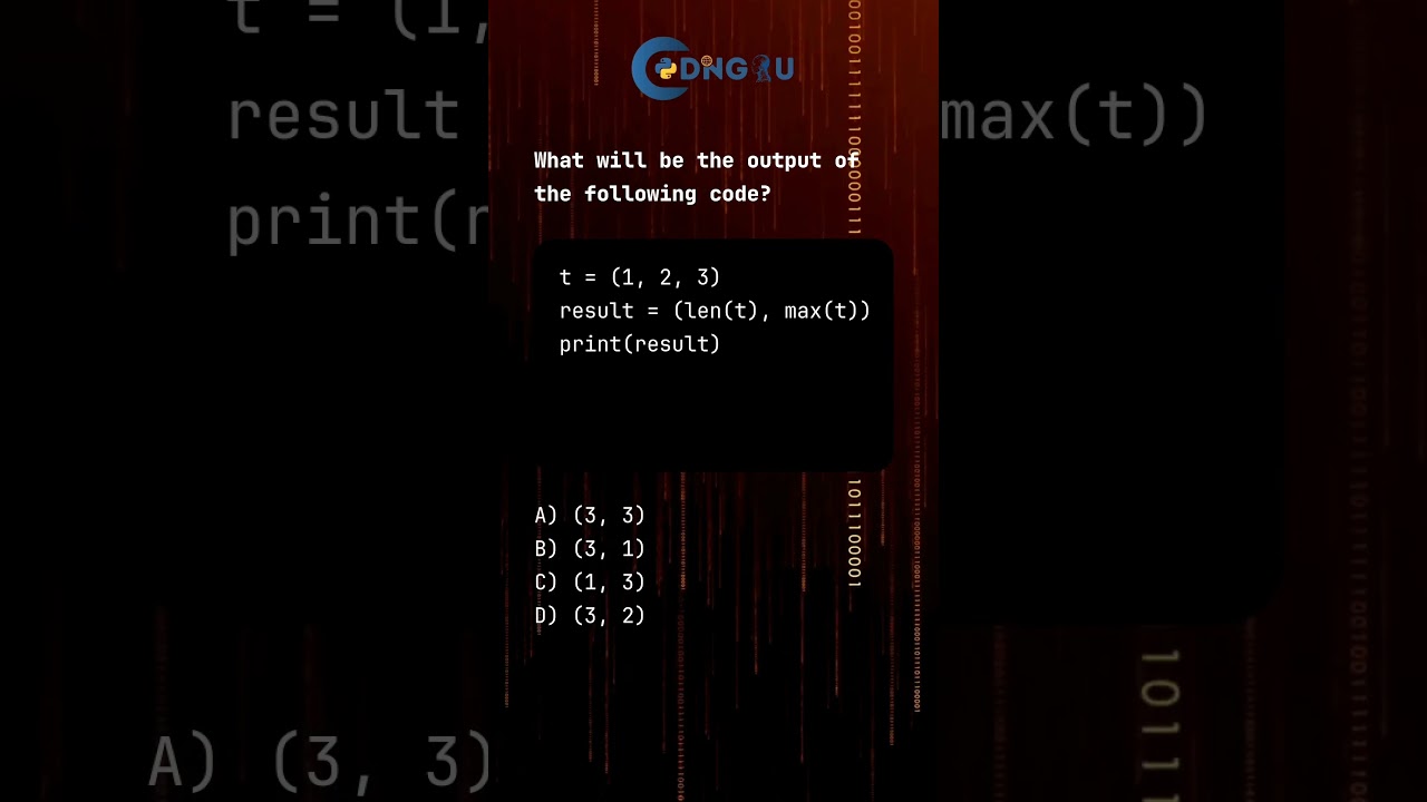 Python MCQ: Combining Functions with Tuples