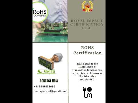 ROHS Certification #rohs #royalimpactcertificationltd #shortsvideo #explore #trending #shorts