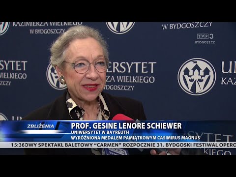 Casimirus-Magnus-Gedenkmedaille für Prof. Dr. Gesine Lenore Schiewer (UT) - TVP3 Bydgoszcz