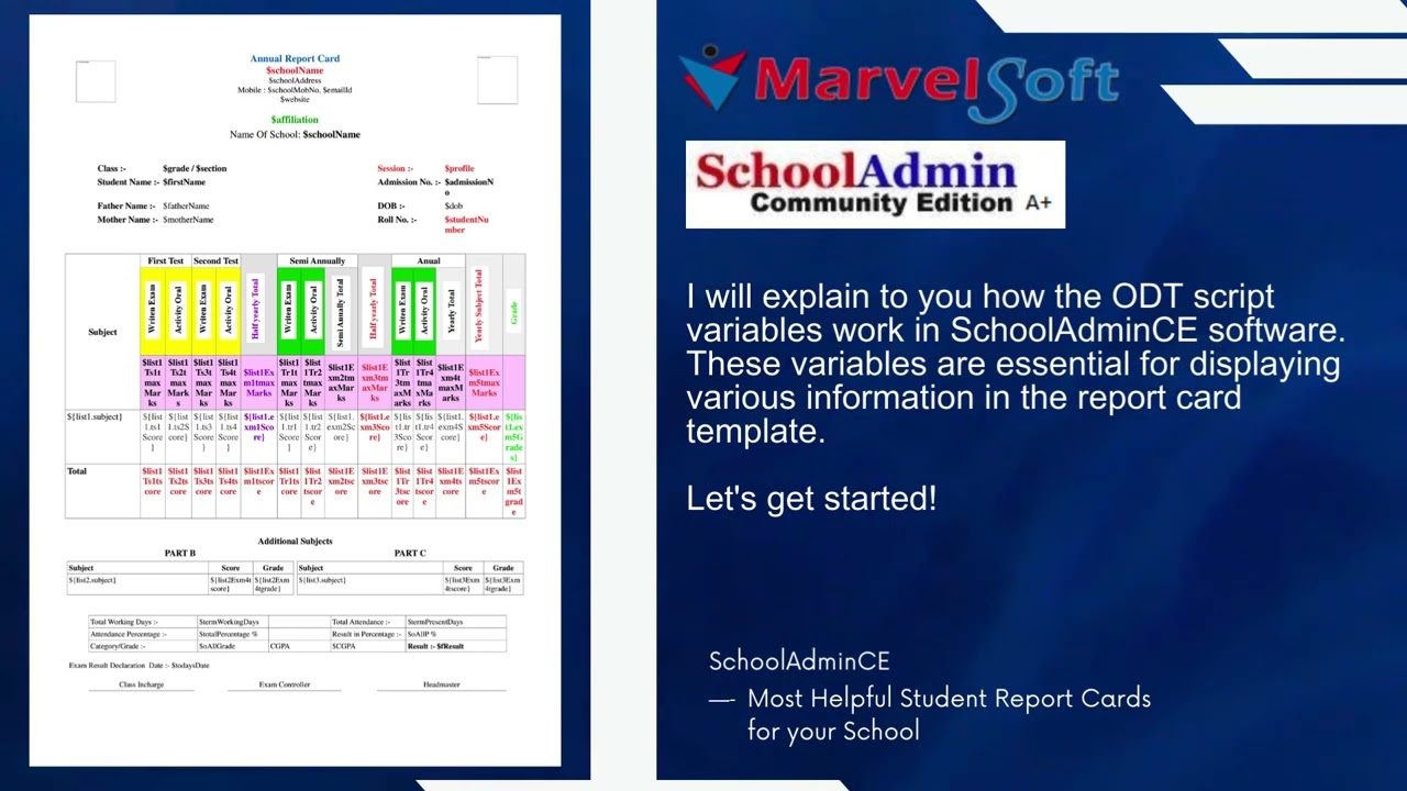 Configuring Exam Settings for Consolidated Report Card in SchoolAdminCE