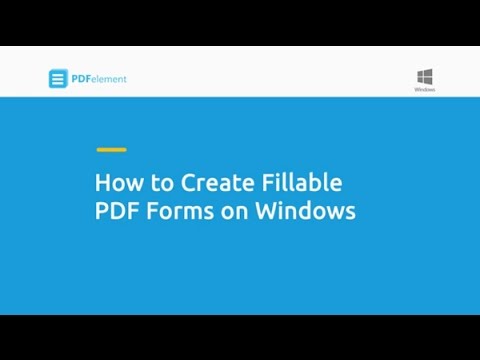 How to Create Fillable PDF Forms on Windows