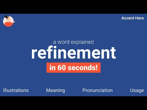 REFINEMENT - Meaning and Pronunciation