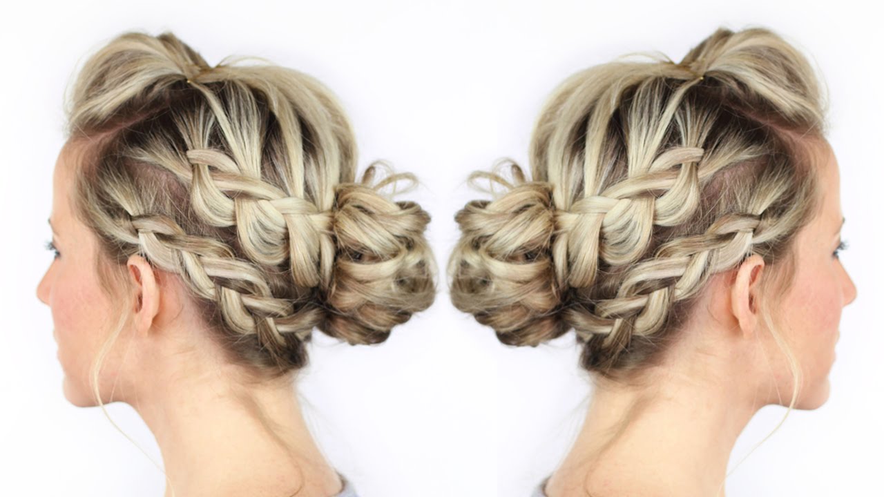 Double Braided Messy Bun