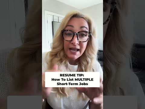 RESUME TIP: How To List MULTIPLE Short-Term Jobs