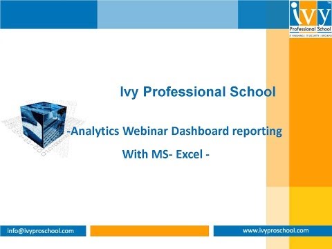 Analytics webinar dashboards reporting with MS Excel