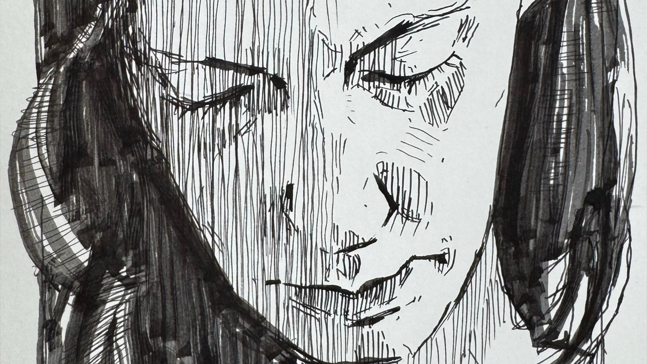 One hour of Calligraphy Pen Portraiture in Three Minutes