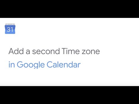 Add a secondary time zone in Google Calendar