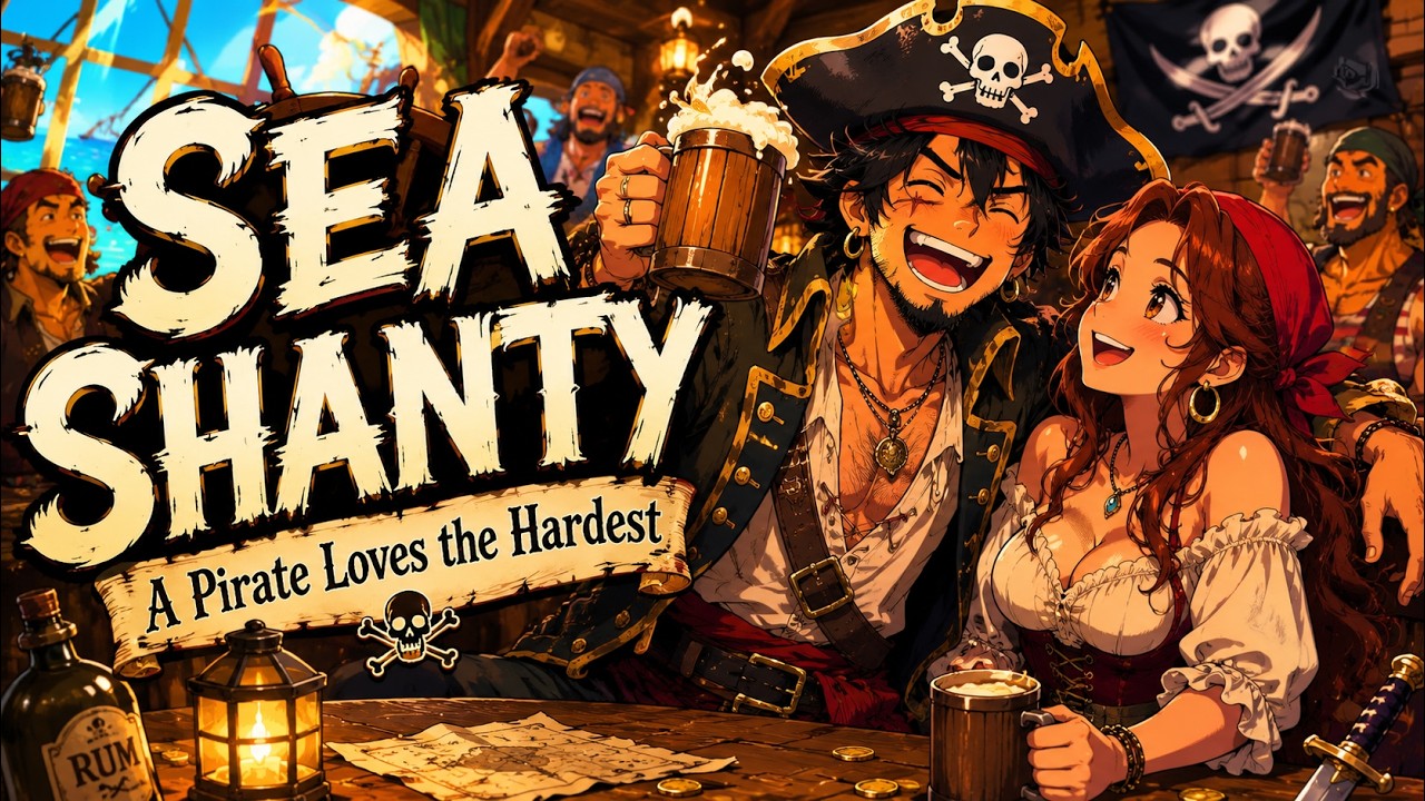 A Pirate Loves the Hardest | Pirate Folk Song | Sea Shanty | Lyric Video