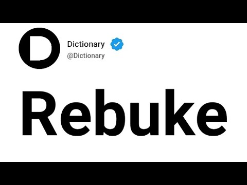 Rebuke Meaning In English