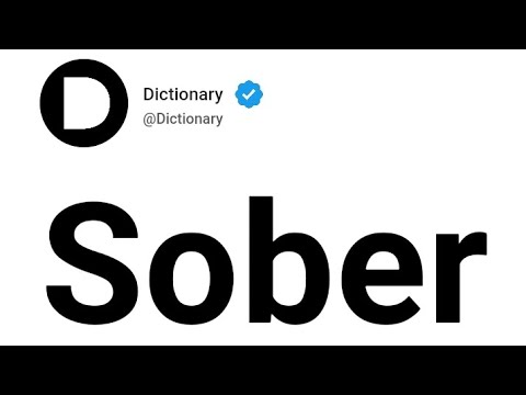 Sober Meaning In English