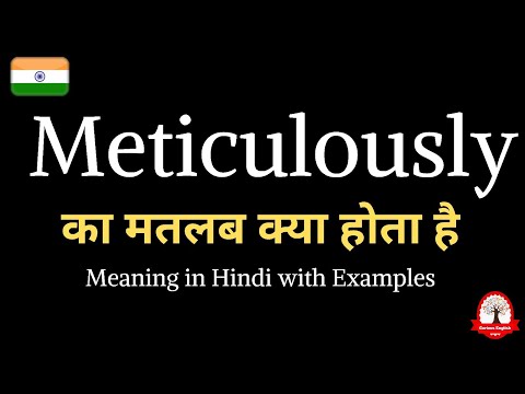 Meticulously meaning in Hindi | Meticulously ka kya matlab hota hai | Increase English vocabulary