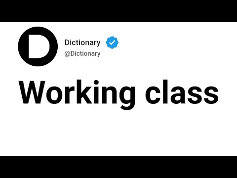 Working class Meaning In English