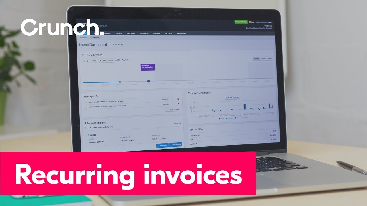 Recurring invoices | Crunch help video
