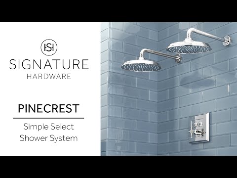 The Pinecrest Simple Select Shower System with Dual Shower Heads and Cross Handle