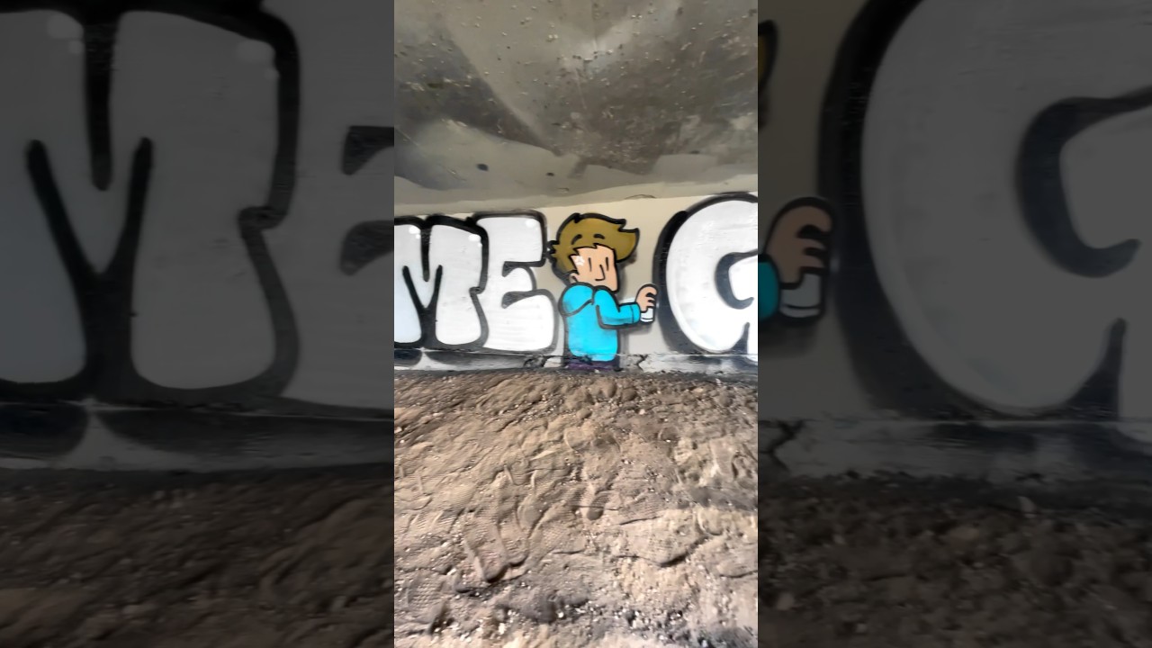 how to do GRAFFITI on the HIGHWAY #graffiti #art #graffitiartist #comics