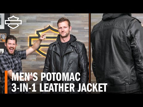 Harley-Davidson Men's Potomac 3-in-1 Leather Motorcycle Jacket Overview