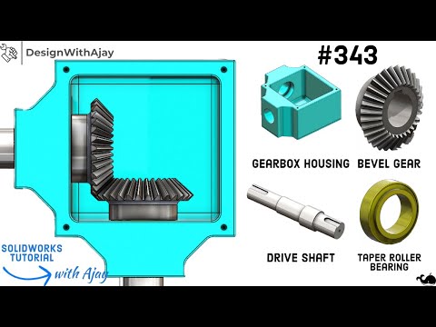 How to Design Two - Way Bevel Gear Box #343 | DesignWithAjay | | CAD 3D Designer |