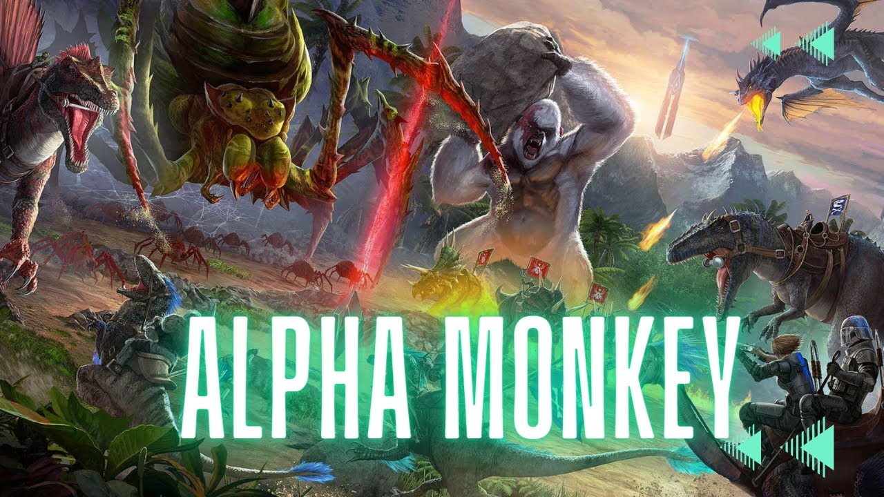 Alpha Monkey in 4k With Wild Shadowmanes | Ark Official PVP