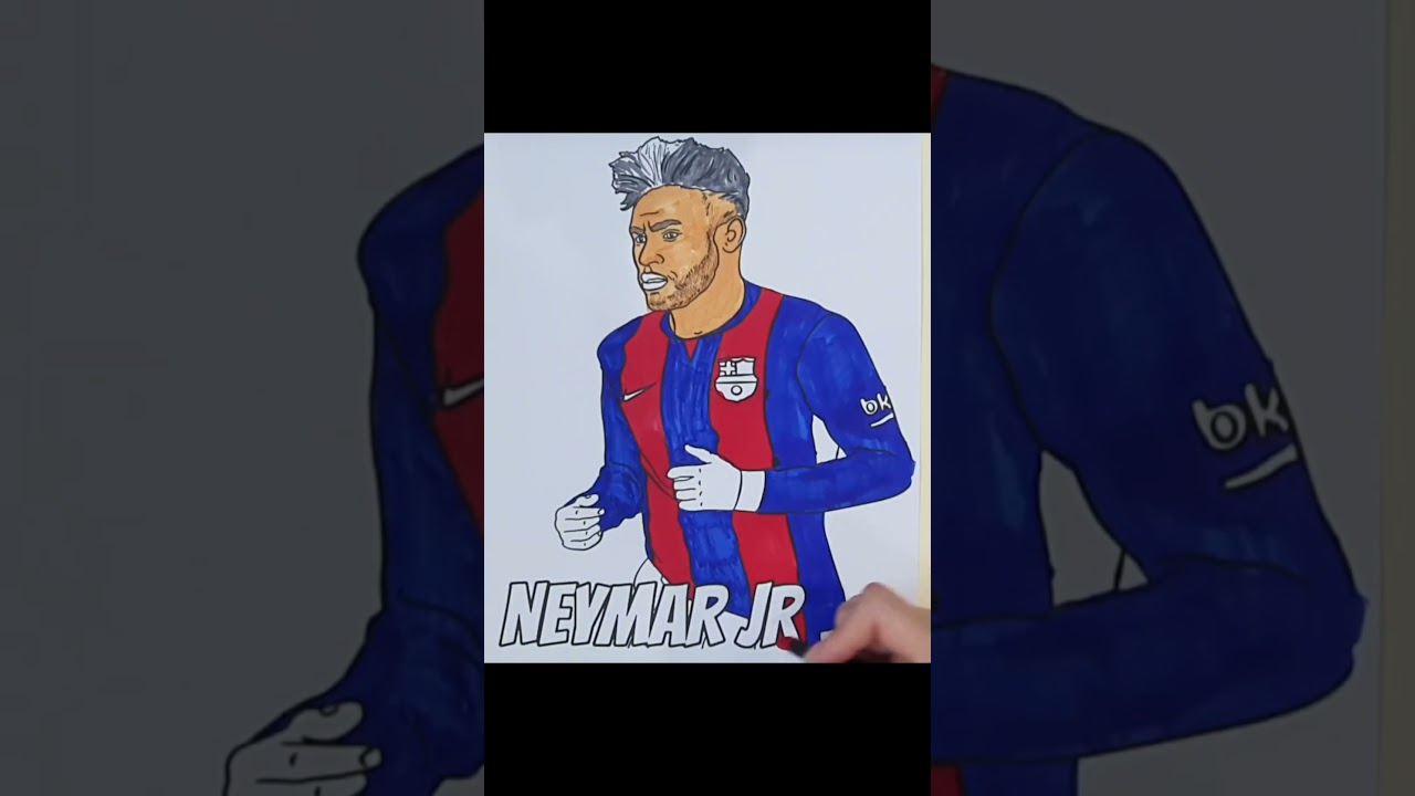 Neymar Coloring Pages, Soccer Player, FC Barcelona #shorts