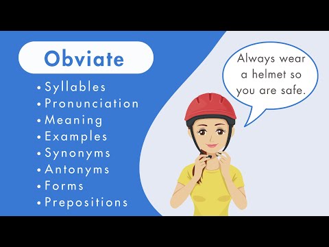 Word "OBVIATE" Syllables, Pronunciation, Meaning, Sentences, Synonyms/Antonyms, Forms, Prepositions