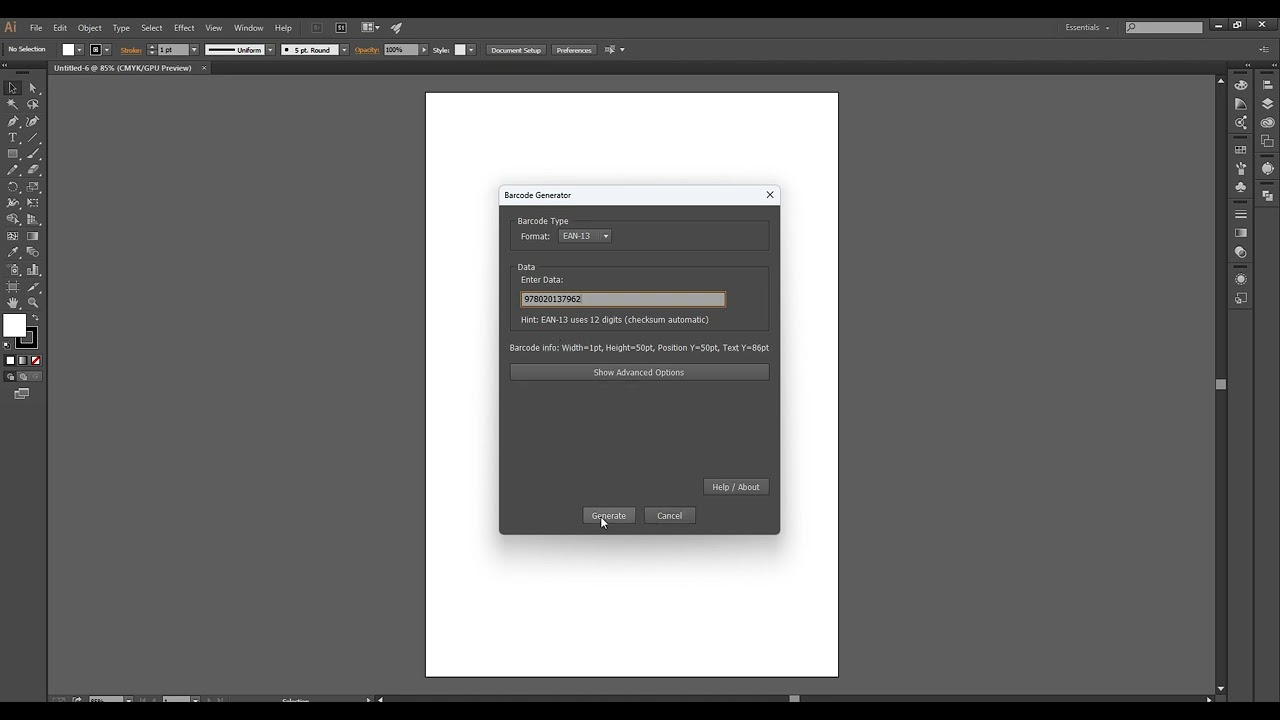 Barcode Generator for Illustrator script (LINK IN DESCRIPTION)