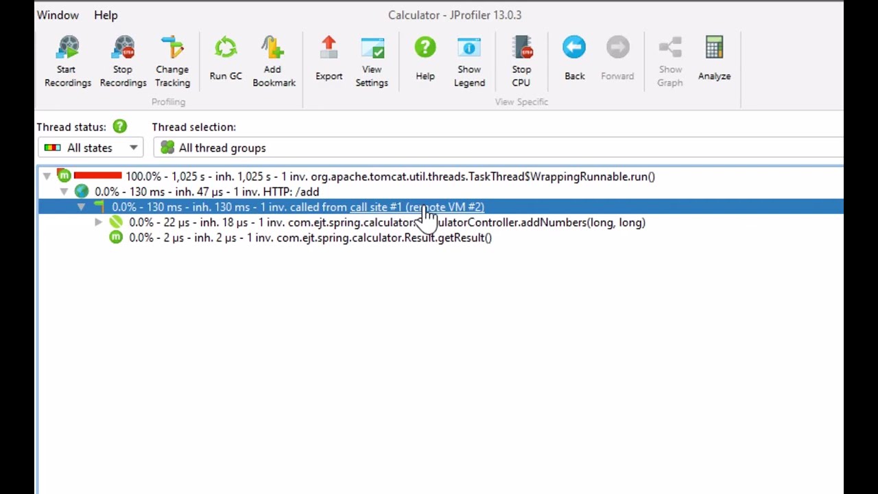 Profiling HTTP calls and tracking them between JVMs