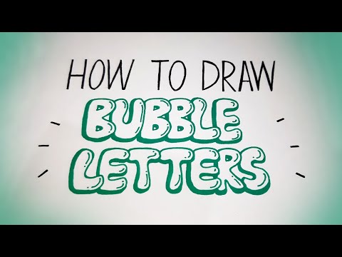 How to draw BUBBLE LETTERS | Easy graffiti style lettering | Bubble letters graffiti