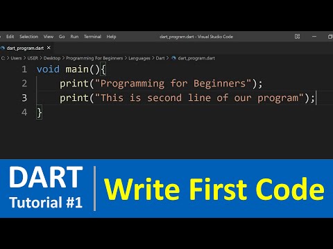 Dart Tutorial #1 - Introduction to Dart and How to write First Dart Code
