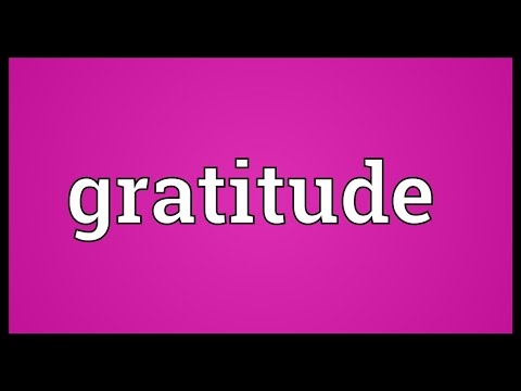 Gratitude Meaning