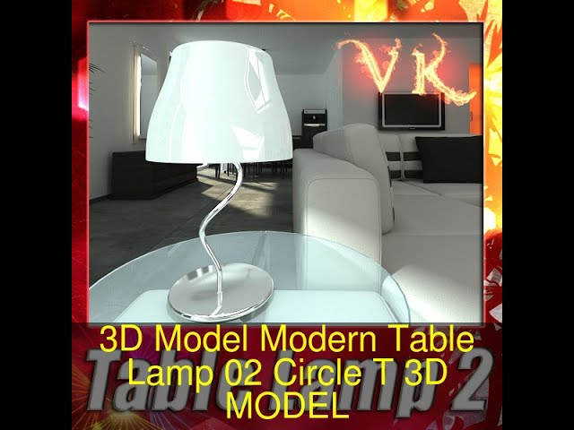 3D Model Modern Table Lamp 02 Circle T 28 3D Model - FlatPyramid