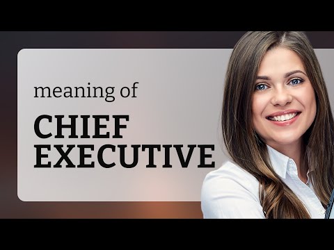 Chief executive | what is CHIEF EXECUTIVE meaning