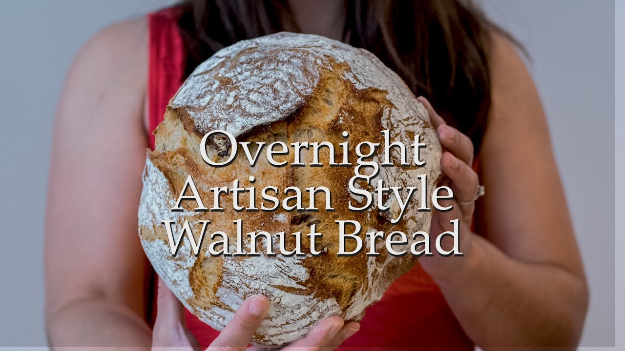 Overnight Artisan Walnut Bread