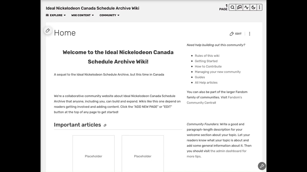 Introducing 2 Canadian Ideal Schedule Wikis